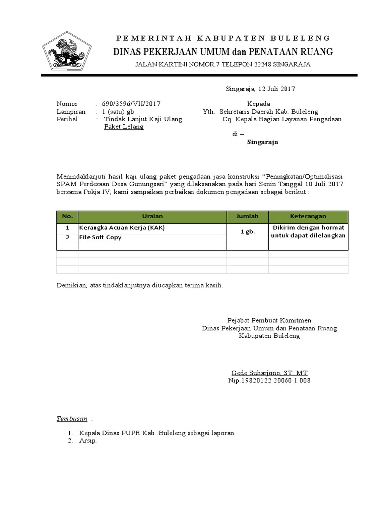 Pengantar Surat ULP | PDF