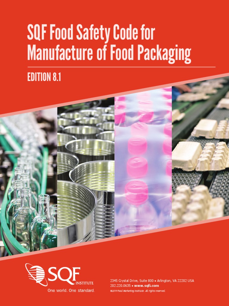 SQF Food Safety Code For Manufacture of Food Packaging | PDF | Food ...