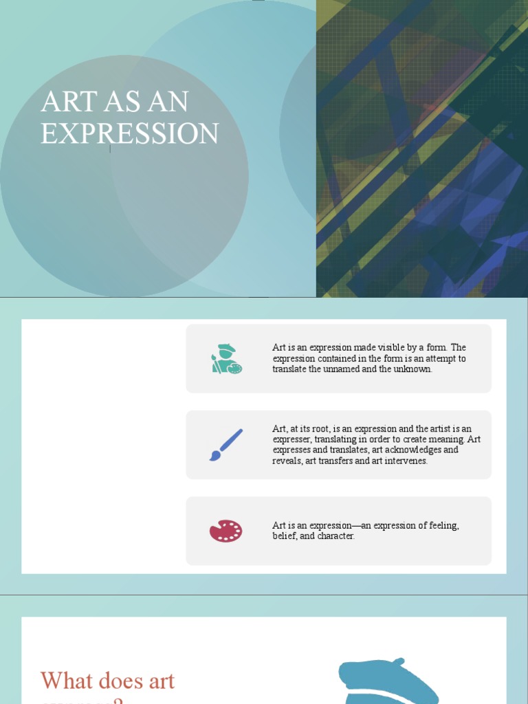 Art as an Expression of Feelings, Beliefs, and Characteristics | PDF ...