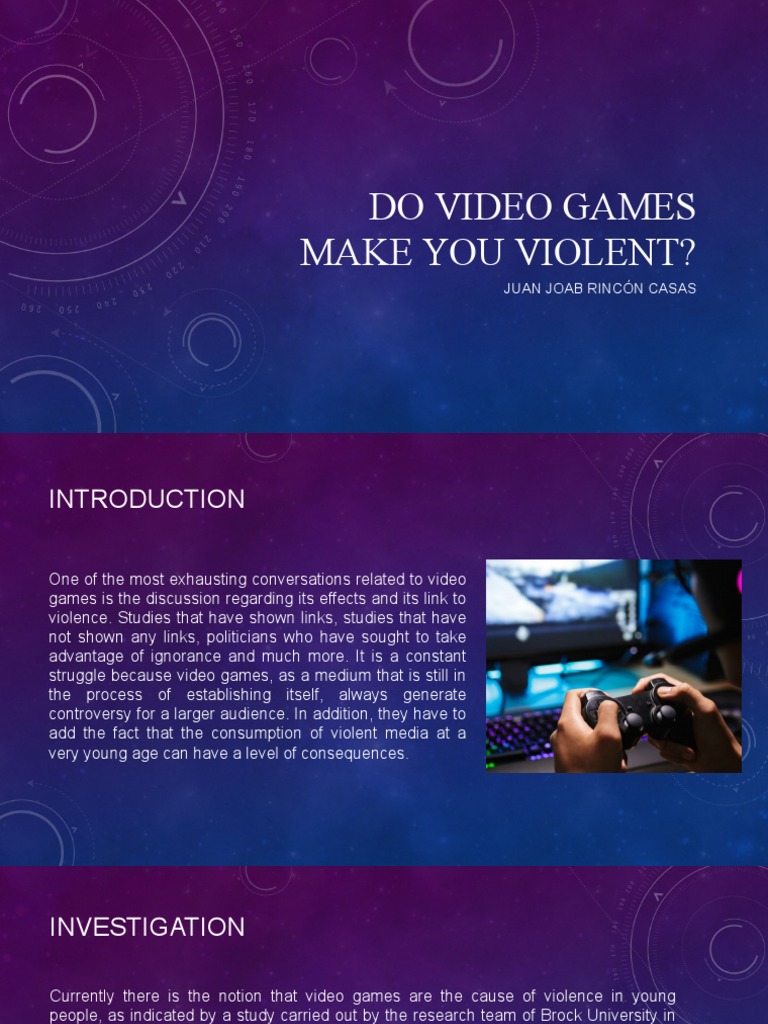 Video Games and Violence Debate Explained | PDF | Adolescence | Aggression