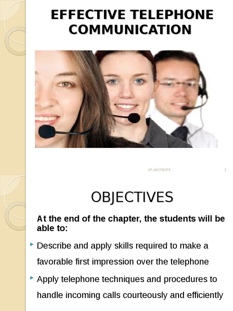 18c Effective Telephone Communication | PDF | Fax | Telephone