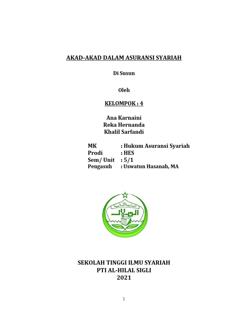 Akad Tijarah dalam Asuransi Syariah | PDF