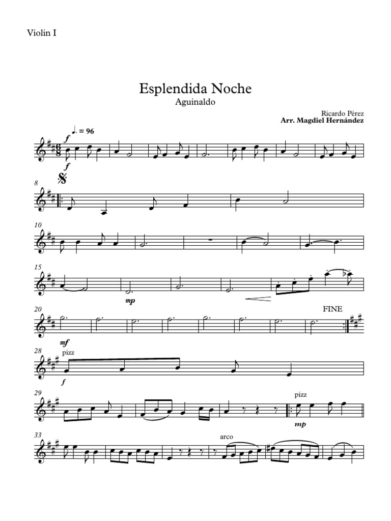 Esplendida Noche - Violin I | PDF