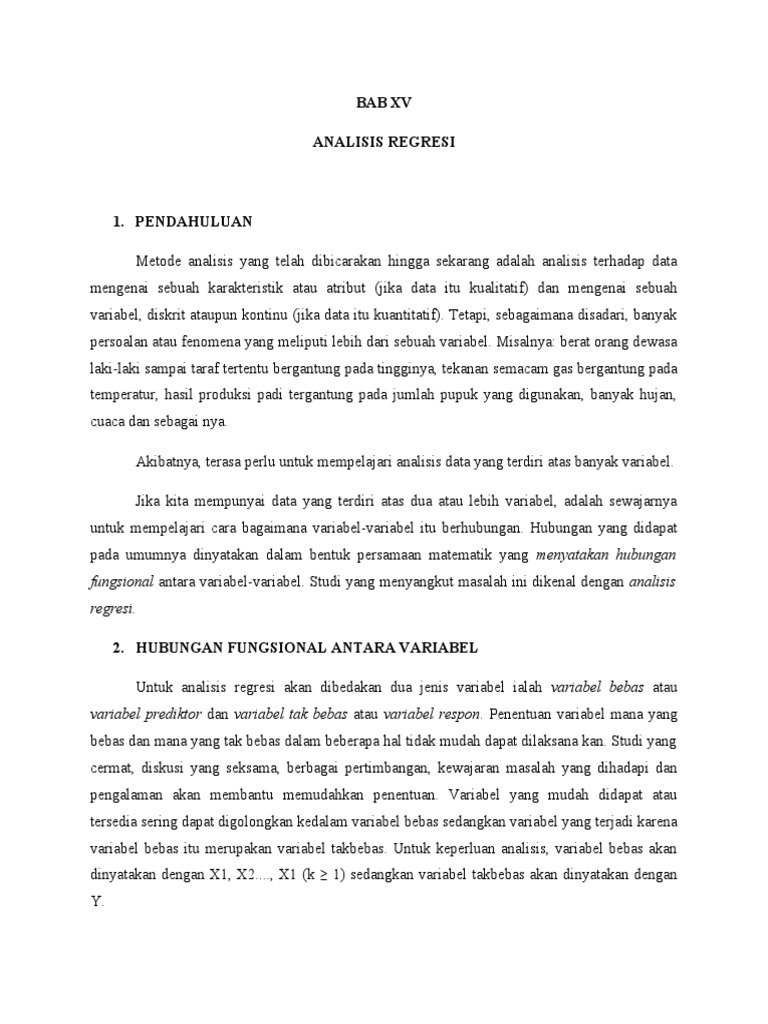 Analisis Regensi k.4 | PDF | Metode & Bahan Ajar