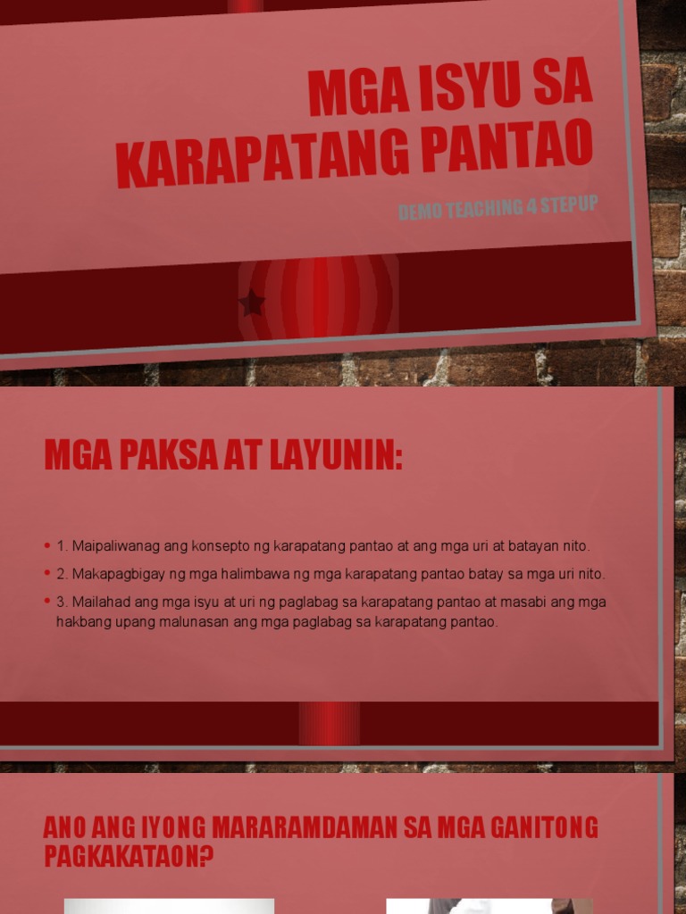 Mga Isyu Sa Karapatang Pantao | PDF