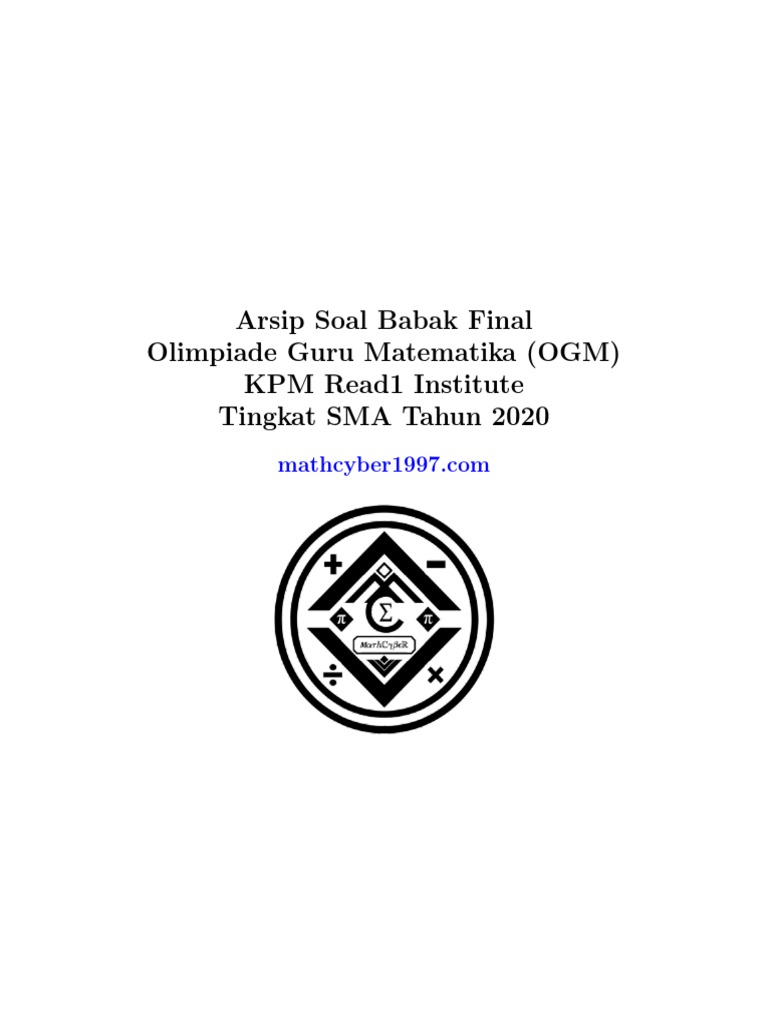 Soal Babak Final OGM KPM Read1 Institute Tingkat SMA Tahun 2020 | PDF