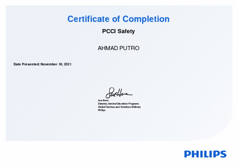 PCCI Safety Training Certificate | PDF