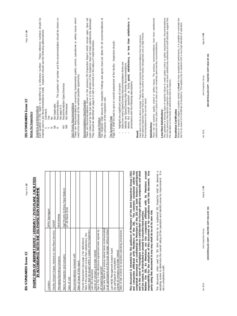 JIG Checklist | Download Free PDF | Valve | Road