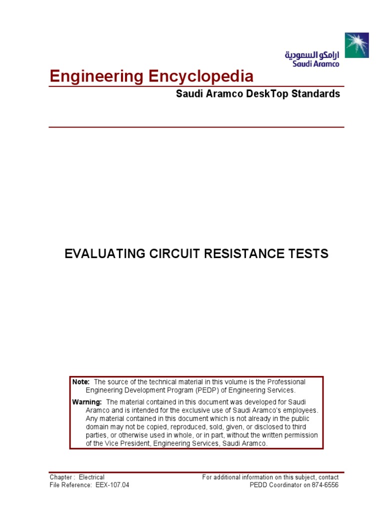 EEX 107.04 Evaluating Circuit Resistance Tests | PDF | Electrical ...