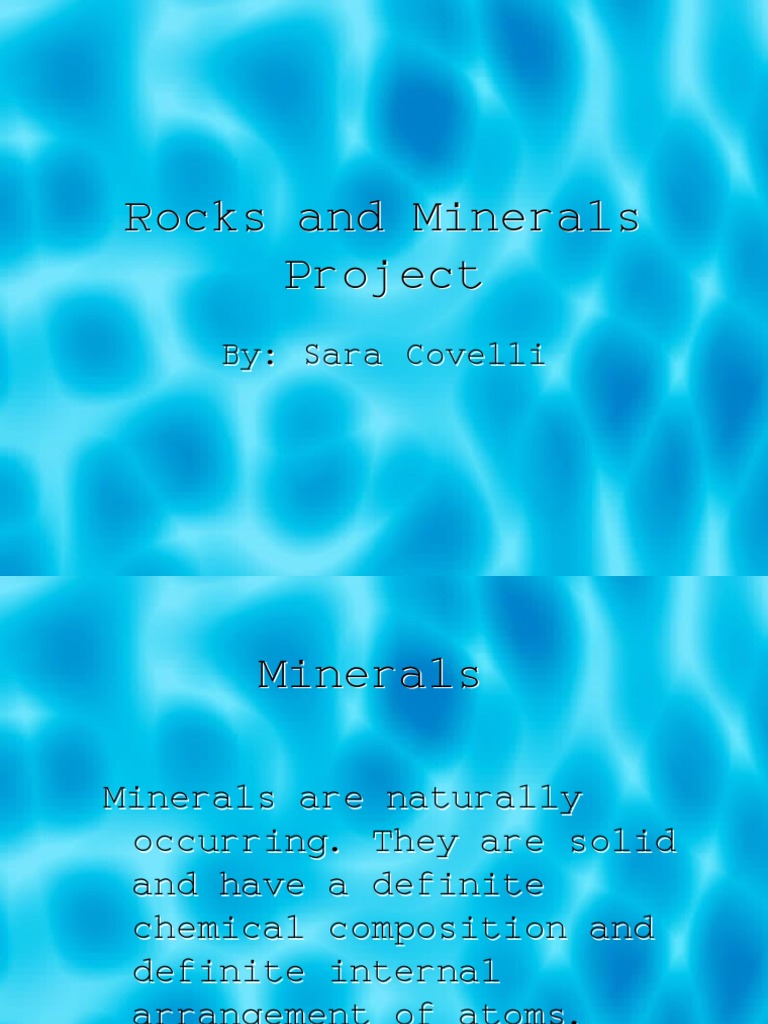 Rocks and Minerals Project | PDF | Rock (Geology) | Igneous Rock