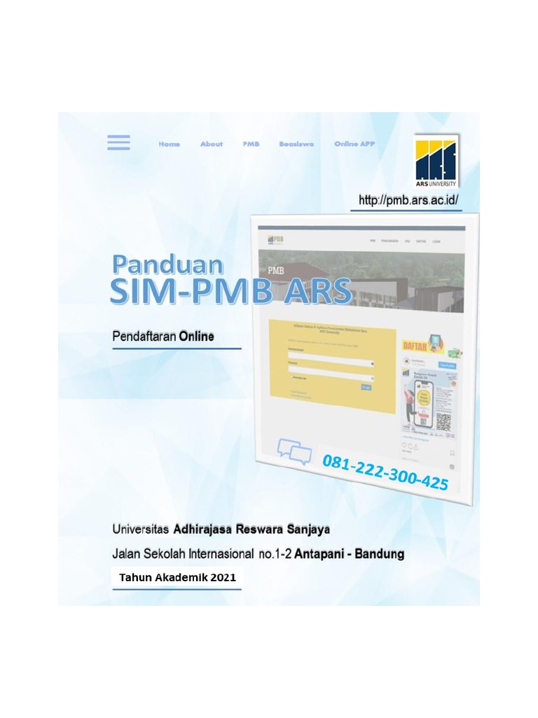 Panduan SIM PMB ARS University | PDF