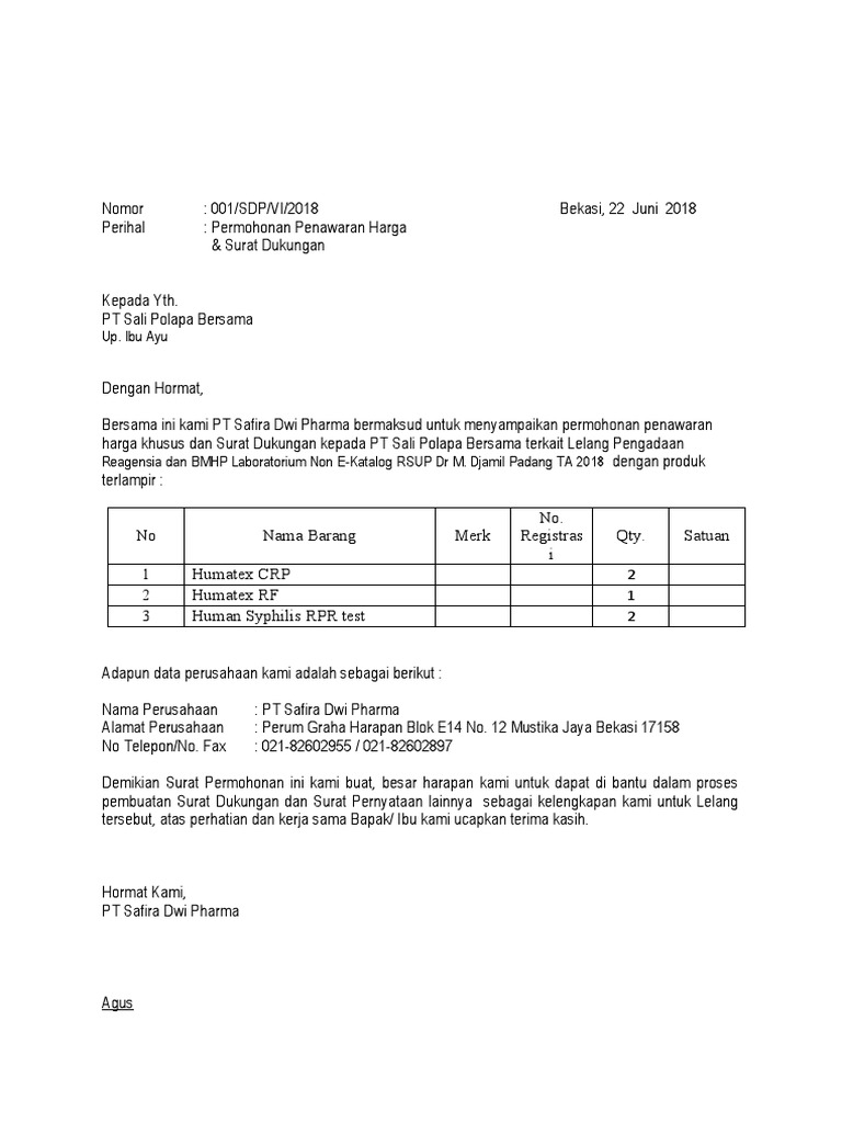 Format Permohonan Surduk | PDF