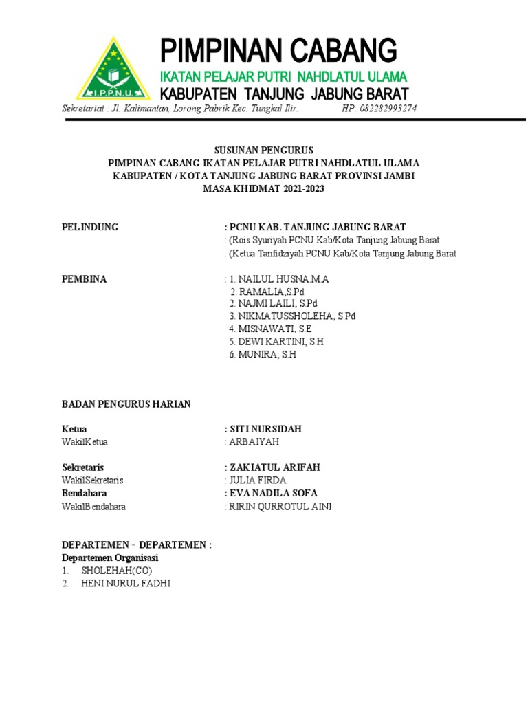 Susunan Pengurus 2 | PDF