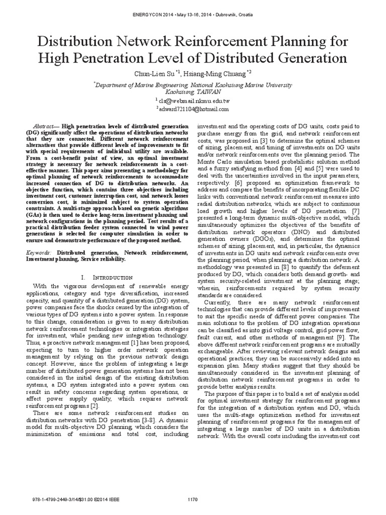 Distribution Network Reinforcement | PDF | Mathematical Optimization ...