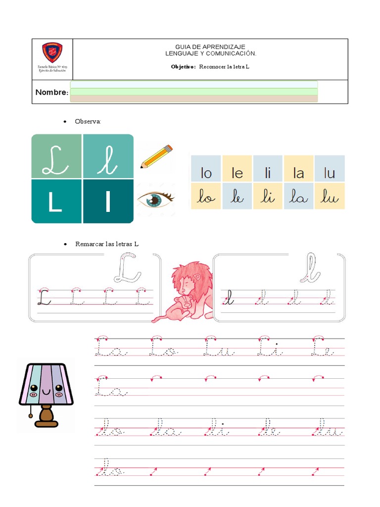Guia Letra L | PDF