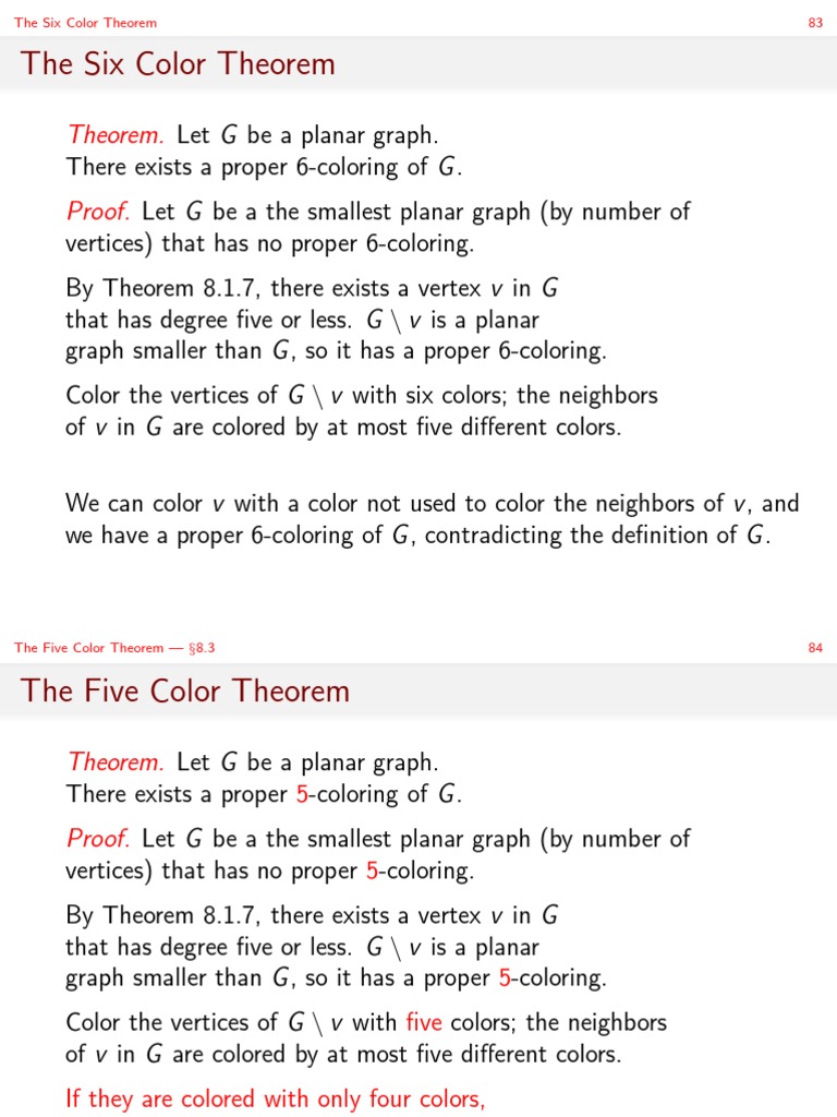 The Six Color Theorem | PDF | Graph Theory | Mathematics