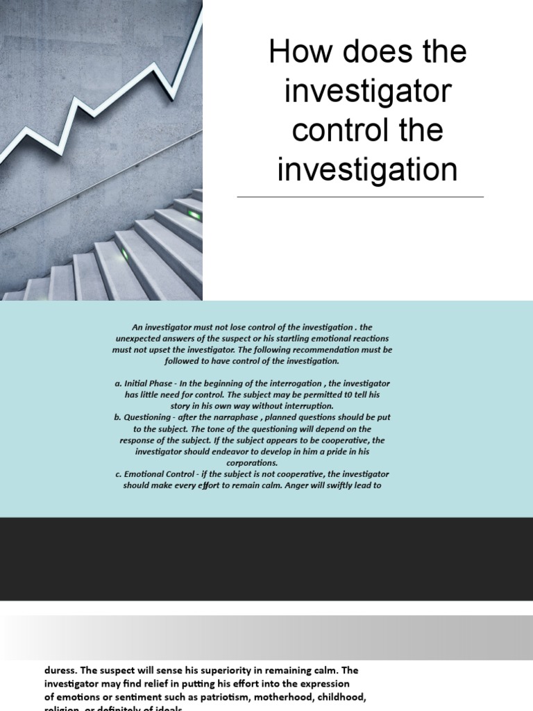 How Does The Investigator Control The Investigation | PDF | Confession ...