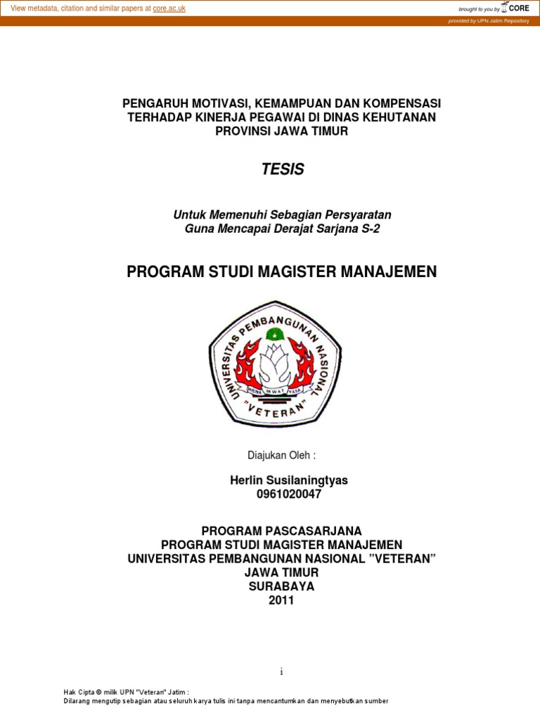 Contoh Tesis | PDF