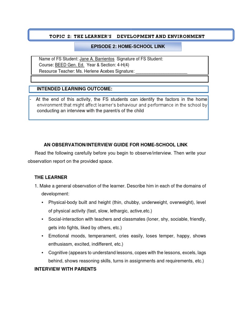 Activity 2 - Topic 2 The Learner's Development | Download Free PDF ...