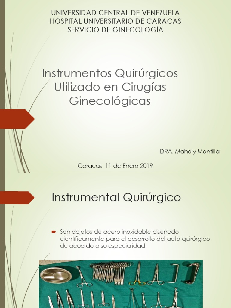 Instrumental Ginecologia | PDF | Cirugía | Especialidades Medicas