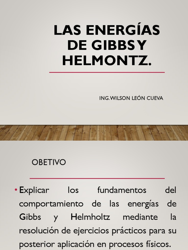 Energia Libre de Gibbs y de Helmholtz - PDFK | PDF | Entalpía | Energía libre de Gibbs