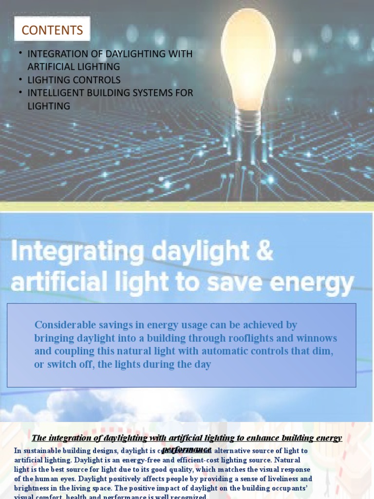 Integration of Daylighting With Artificial Lighting - Lighting Controls ...