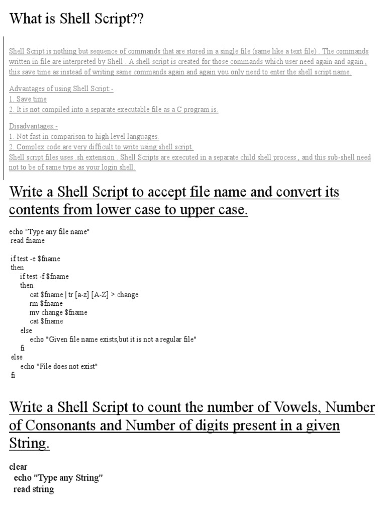 P - Many Shell Programs - 82 | Download Free PDF | Shell (Computing) | Computer File
