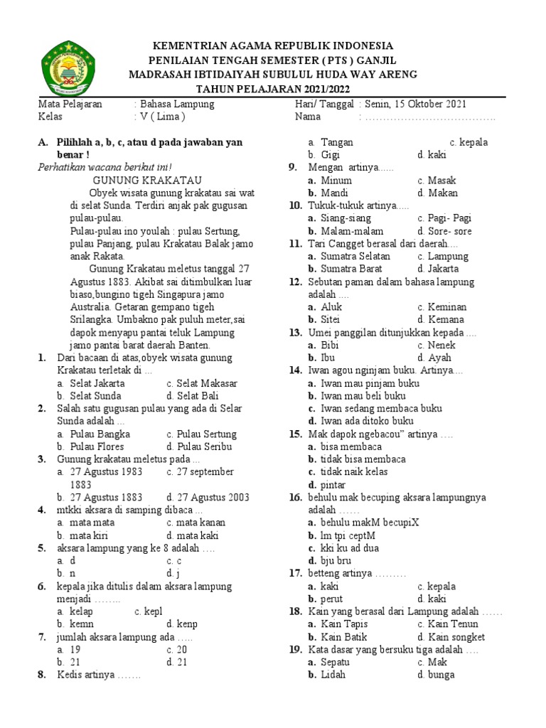Bahasa Lampung | PDF