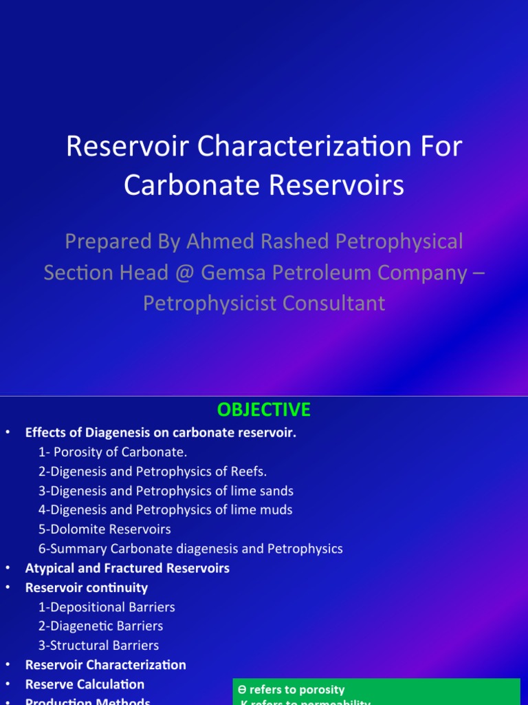 Reservoir Characterization For Carbonate Reservoirs | PDF | Limestone ...