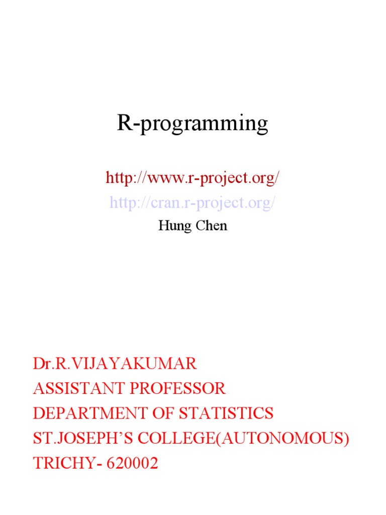 R Programming Pdf Resampling Statistics Bootstrapping Statistics