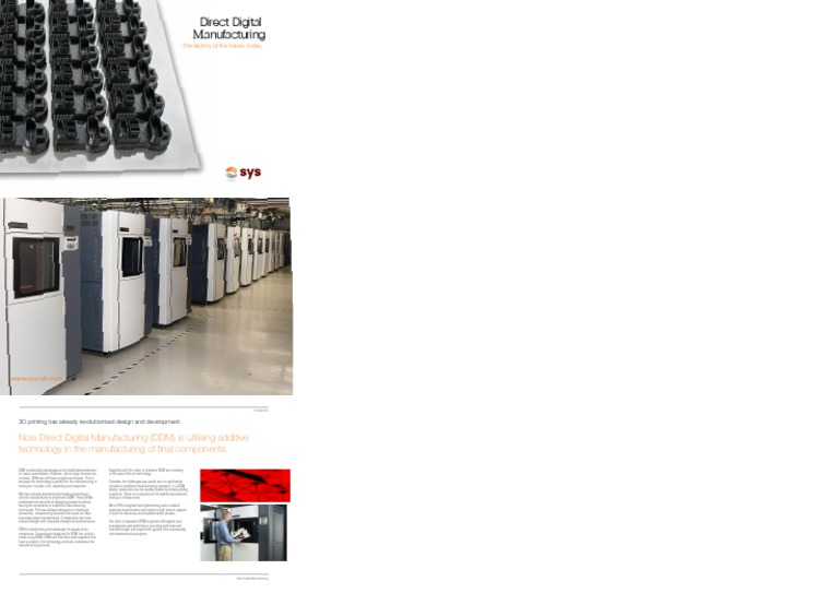Direct Digital Manufacturing | PDF | 3 D Printing | Production And ...