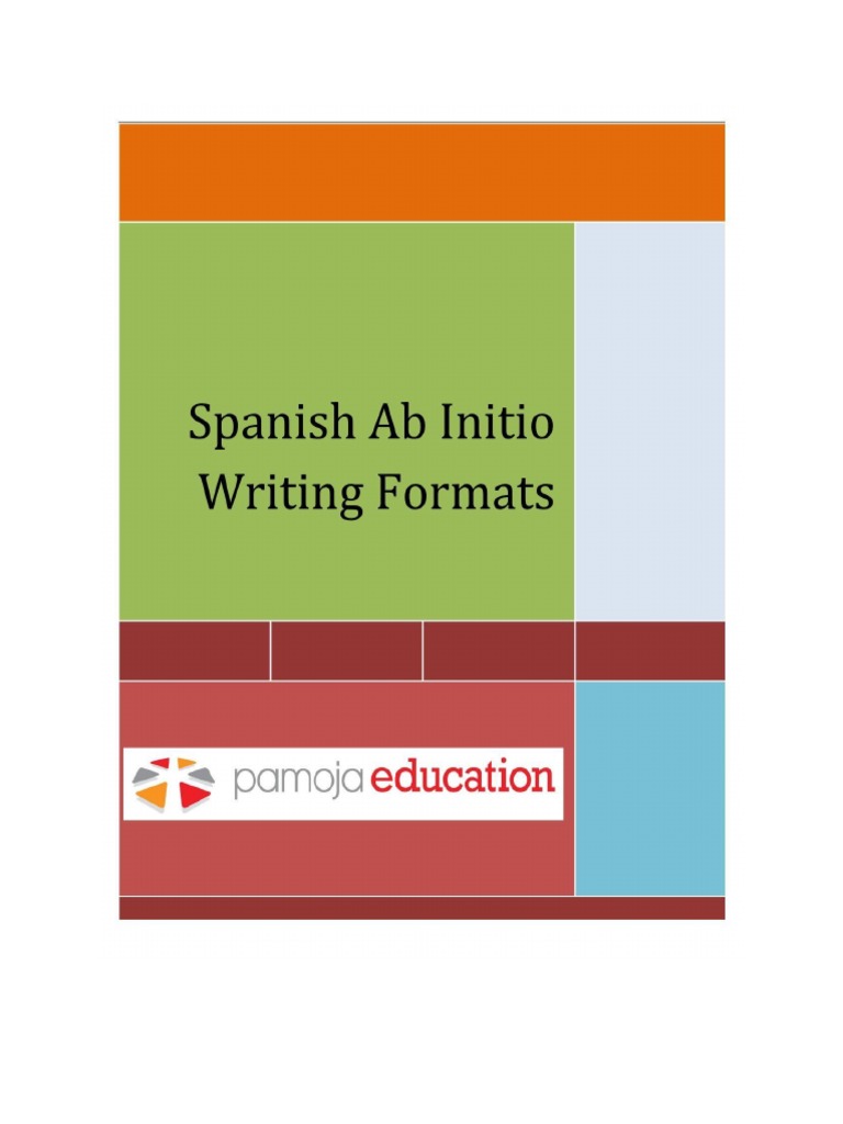 Spanish AB Initio Writing Formats 1 | PDF