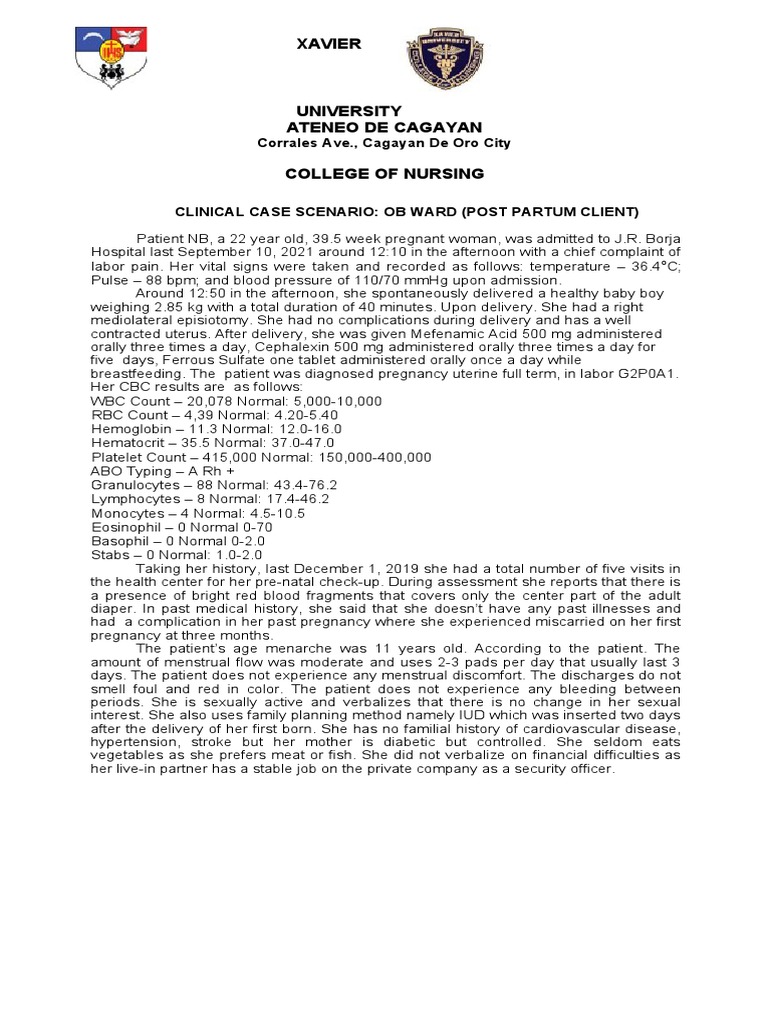 Obstetric Case Analysis | PDF | Medical Specialties | Clinical Medicine