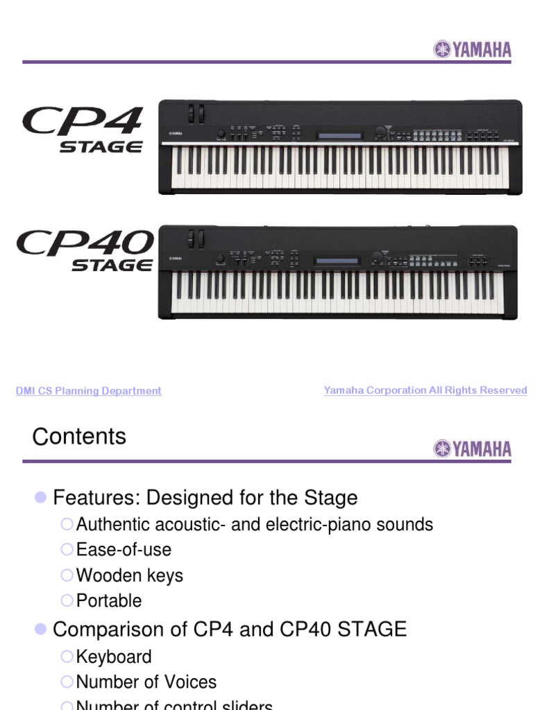 Yamaha Cp4 Cp40 Stage | PDF | Usb | Amplifier
