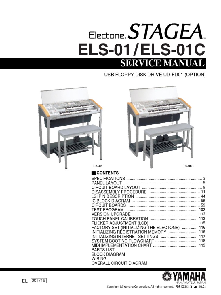 Yamaha Els 01 Els 01c | PDF | Piano | Usb