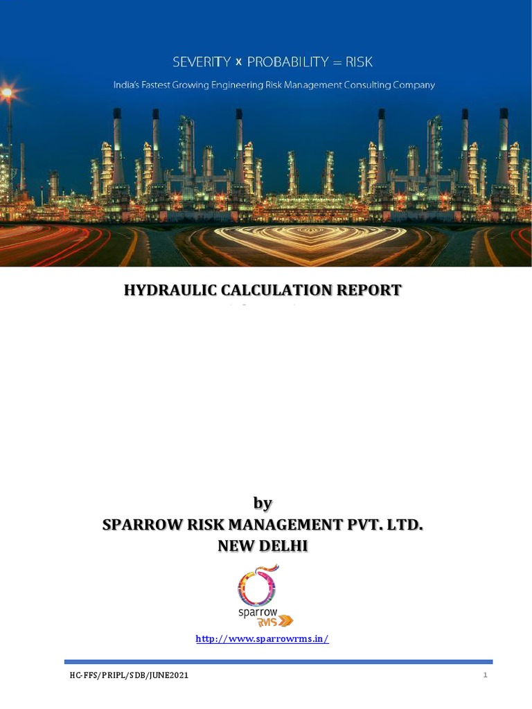 Hydraulic Calculation Report R0 | PDF | Valve | Fire Sprinkler System