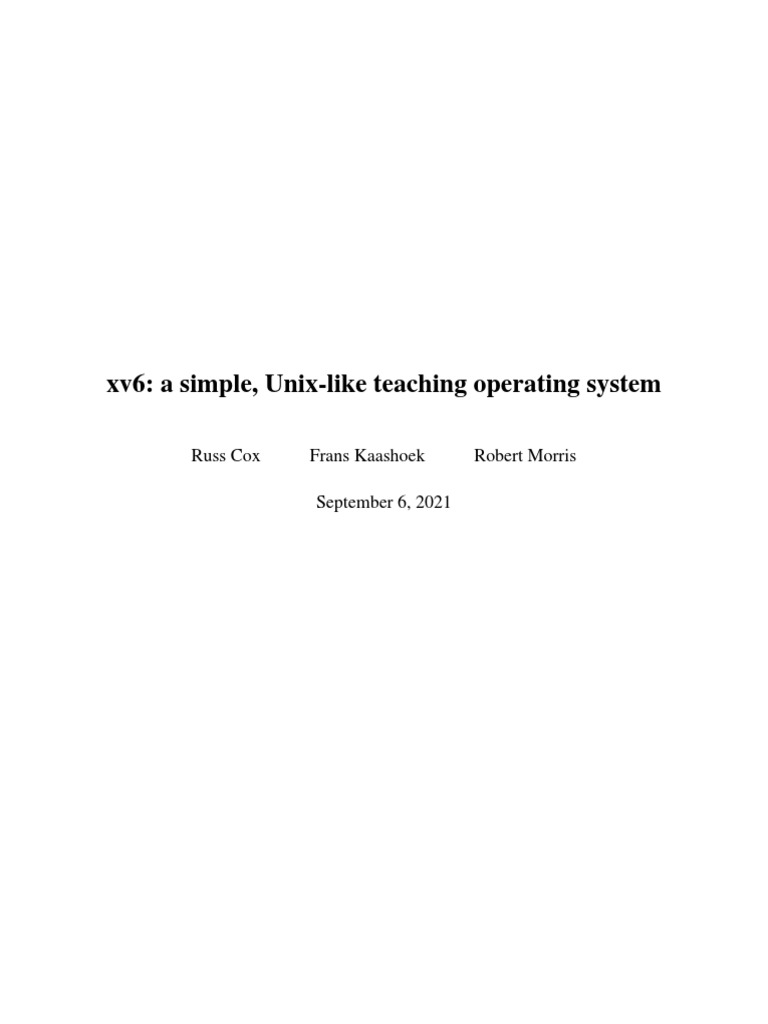 Book Riscv Rev2 | PDF | Kernel (Operating System) | Process (Computing)