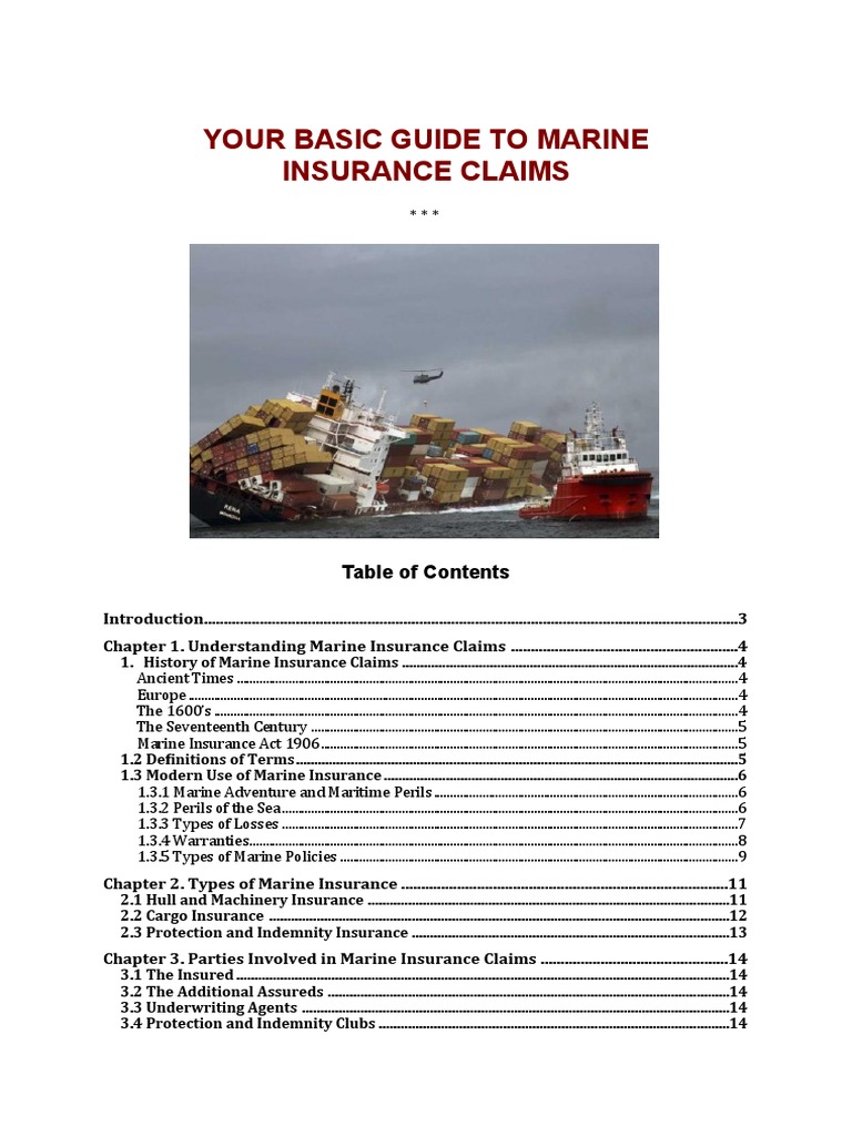 Basic Guide To Marine Insurance Claims | PDF | Insurance | Business Law