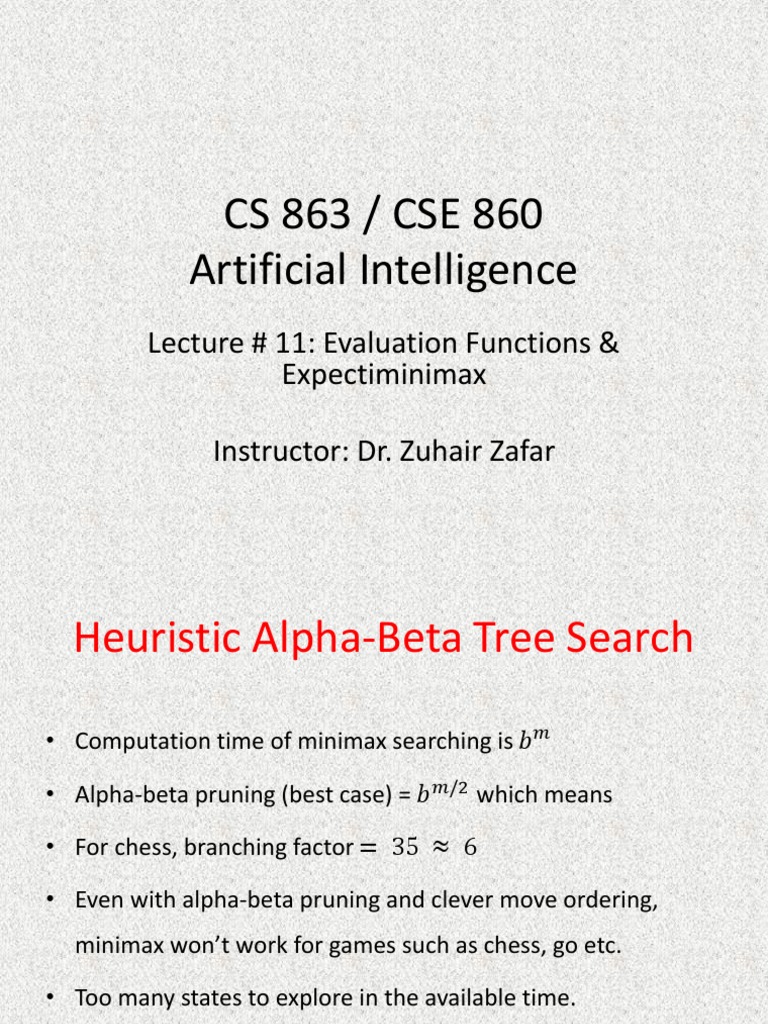 CS 863 / CSE 860 Artificial Intelligence | PDF | Game Theory | Mathematical And Quantitative ...