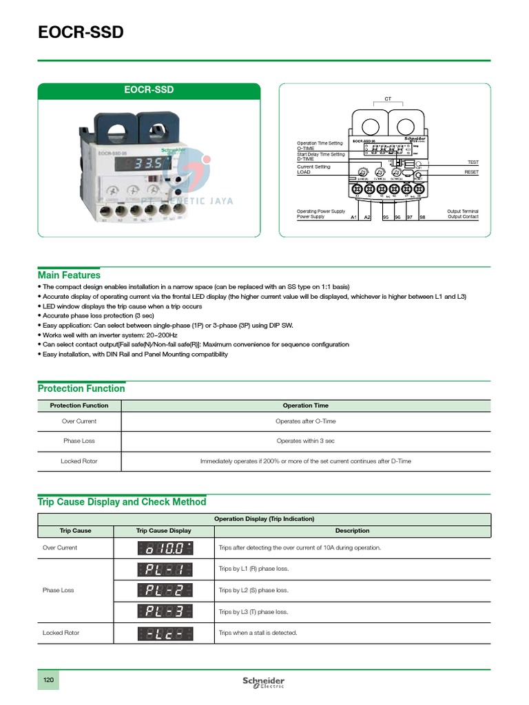 Schneider SAMWHA EOCR SSD NEW | PDF | Mains Electricity | Alternating Current