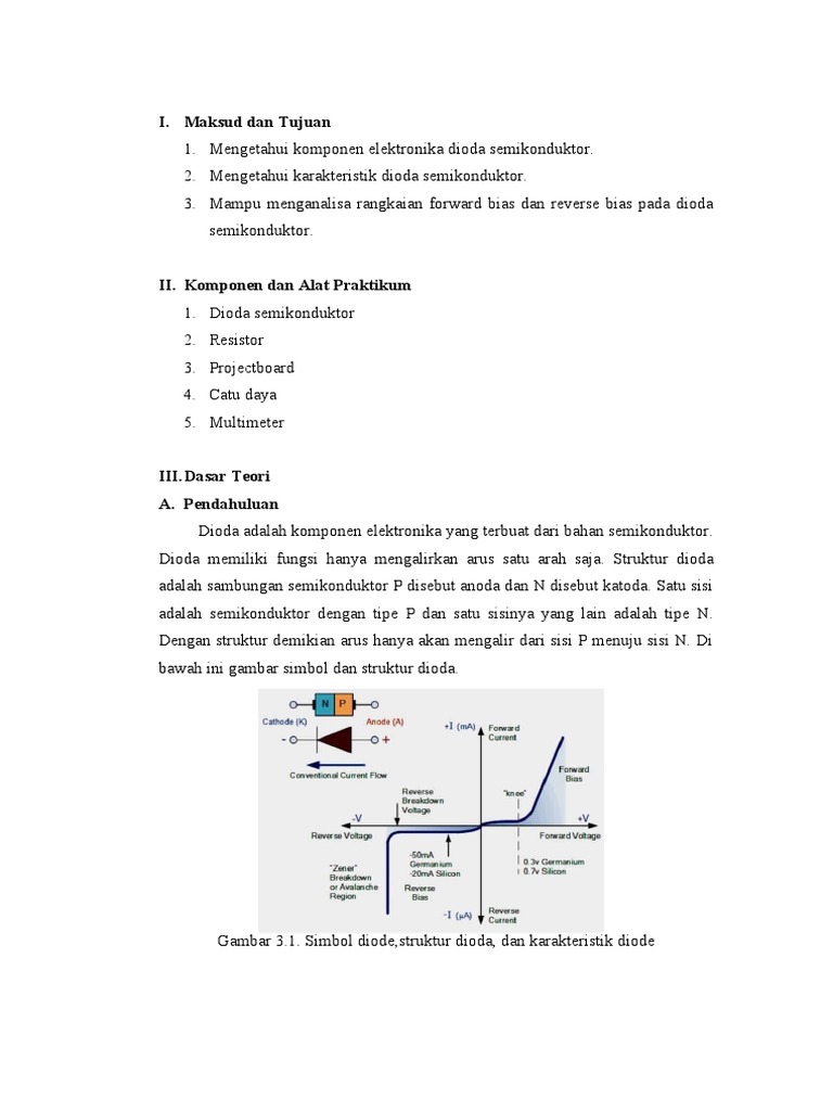 Elektronika 1 Modul 3 - TUGAS PENDAHULUAN | PDF | Sains & Matematika