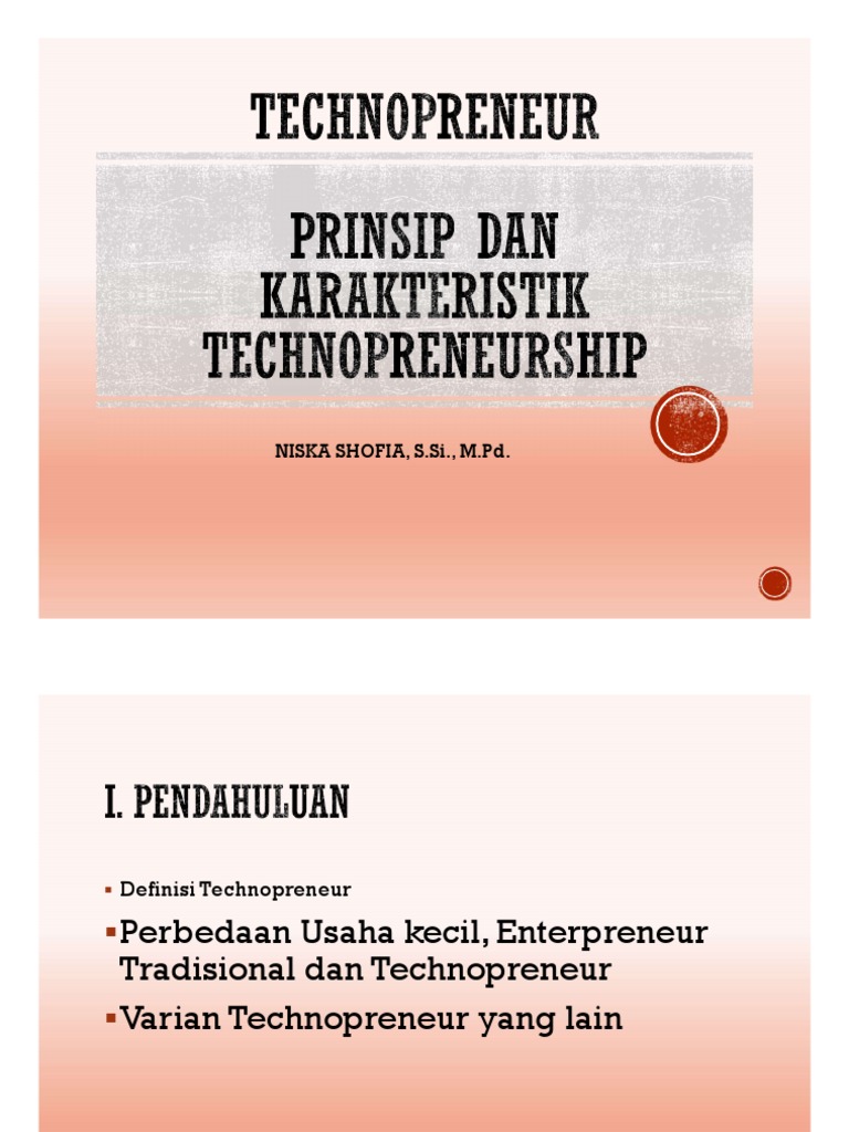 Perbedaan Technopreneur dan Entrepreneur | PDF | Bisnis