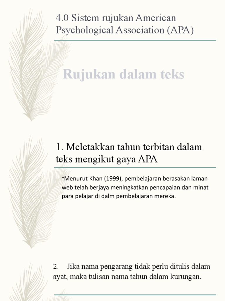 Panduan Sistem Rujukan APA | PDF