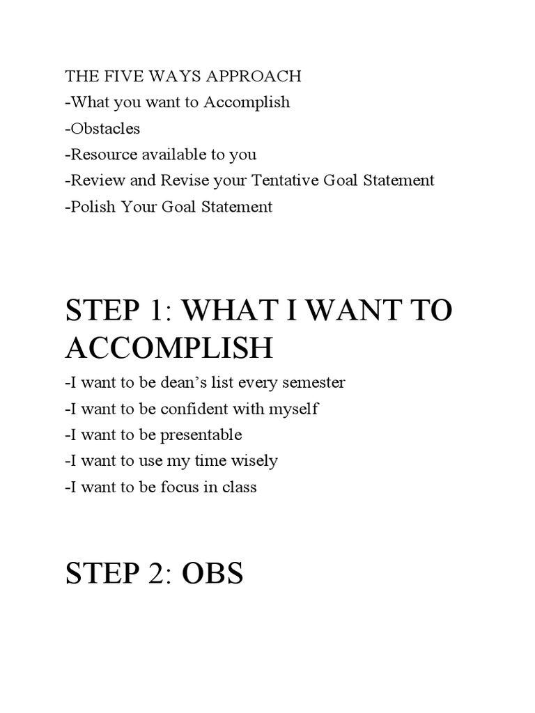 The Five Ways Approach | PDF