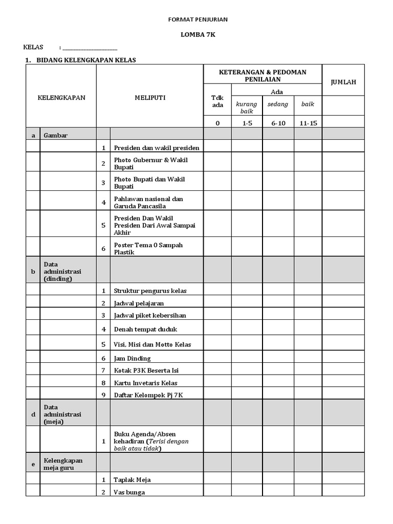 Format Penjurian | PDF