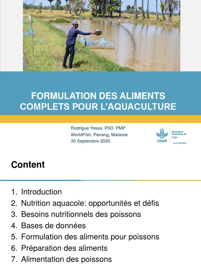 Aquaculture (Alimentation) | PDF | Aquaculture | Nutrition