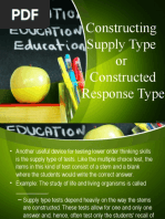 Completion Type of Test | PDF | Multiple Choice | Question