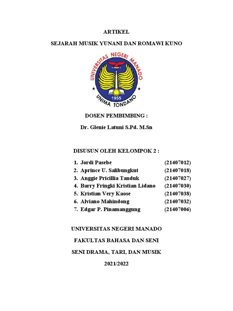 Sejarah Musik Yunani dan Romawi Kuno | PDF