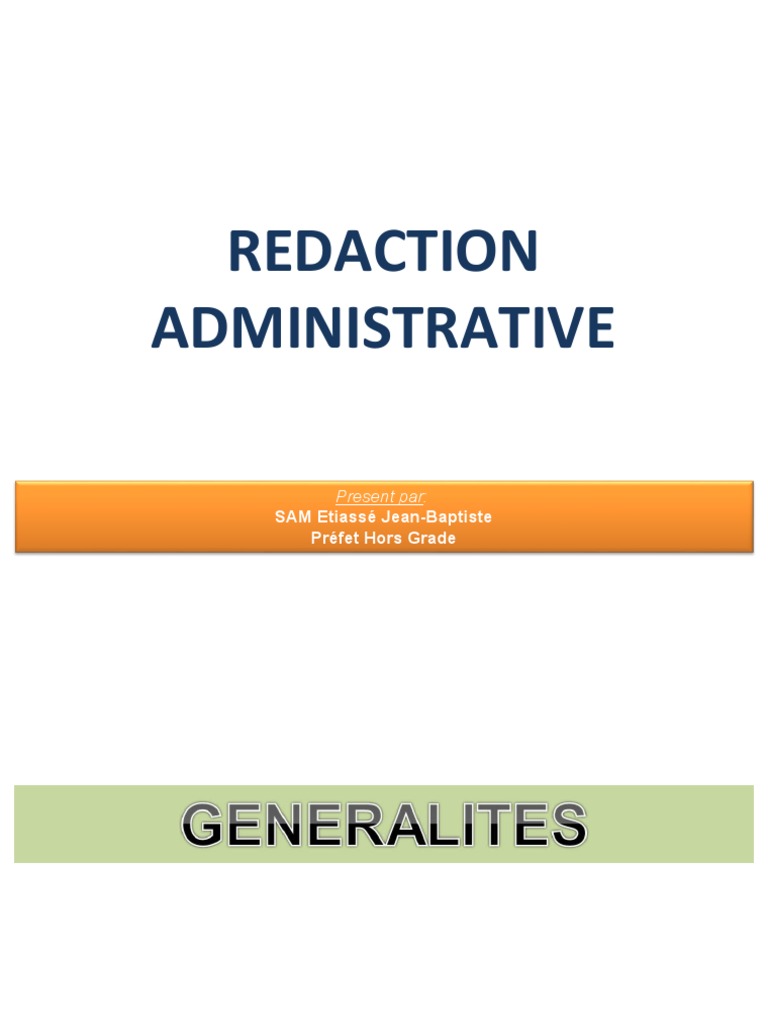 Redaction Administrative - Préfet Sam ETIASSE | PDF | Signature | Mise en page