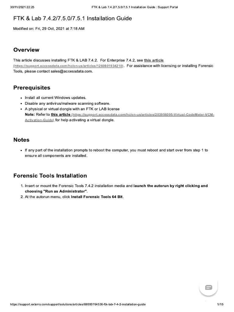 FTK & Lab 7.4.2 - 7.5.0 - 7.5 | PDF